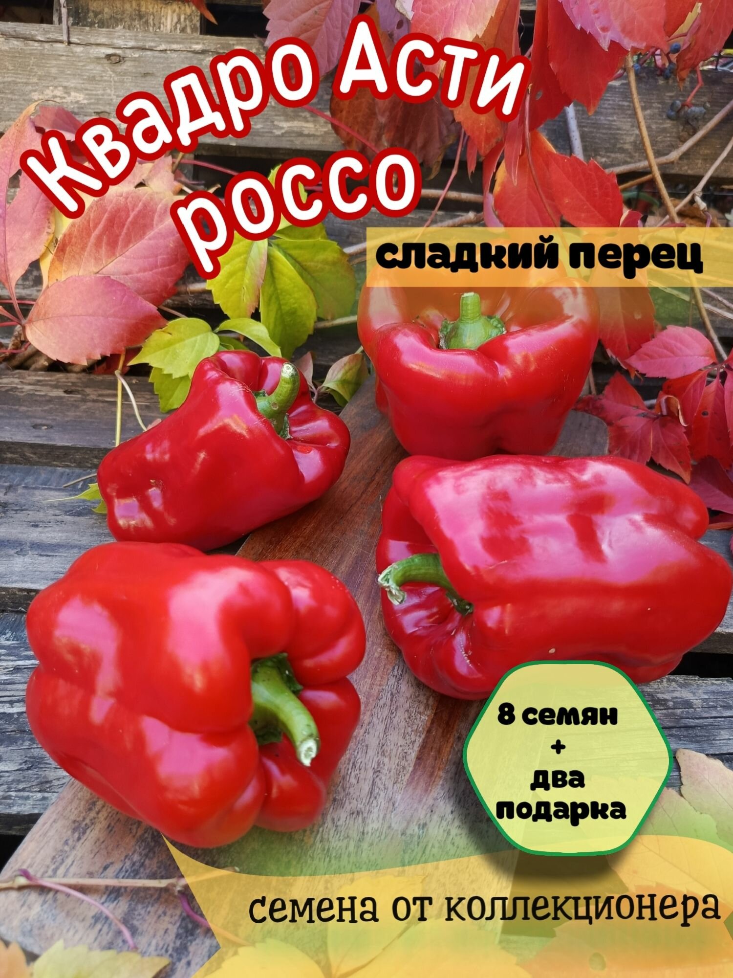 Перец сладкий "Квадро Асти россо", селекция Италии