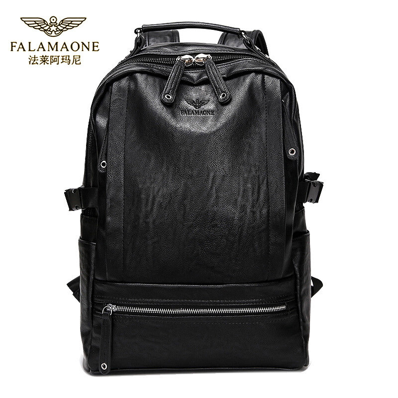 Мужской рюкзак Falai Armani, модный мужской рюкзак из натуральной кожи, повседневная сумка для компьютера большой вместимости, подарок для личного использования