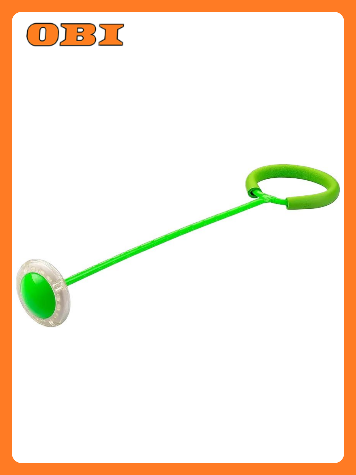 Скакалка на одну ногу со светящимся роликом цвета в ассортименте