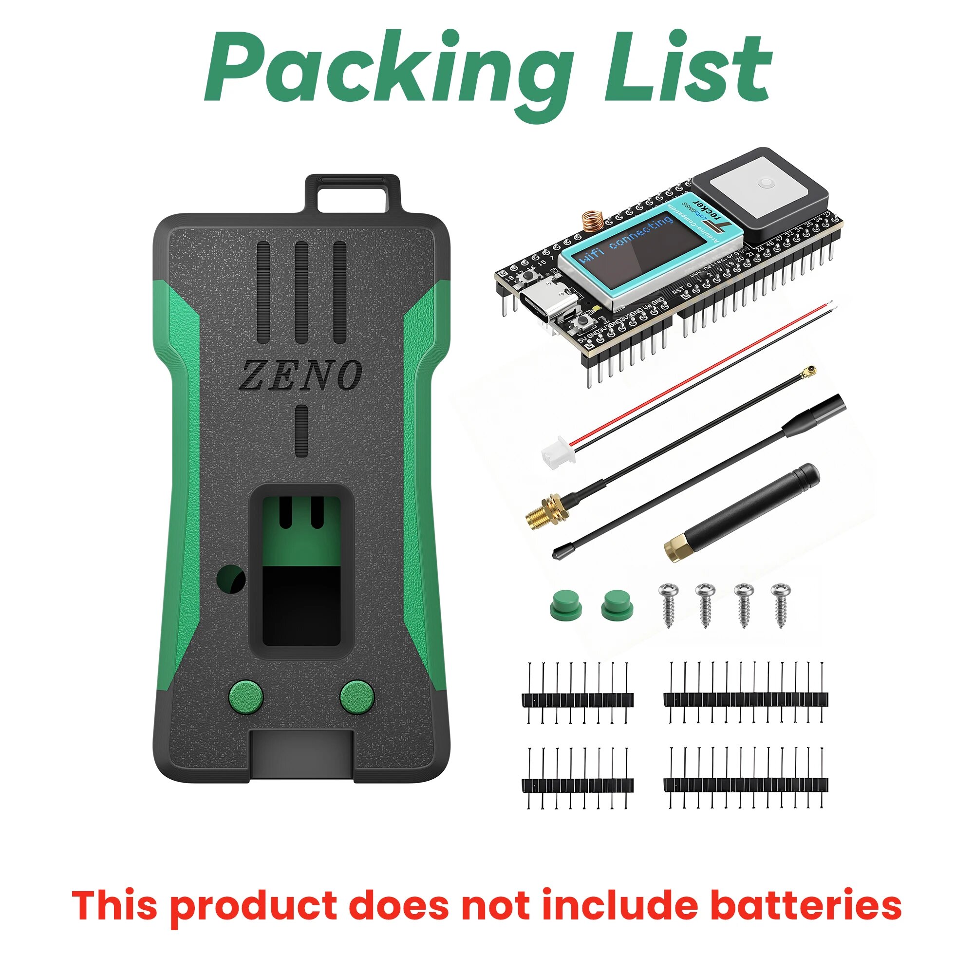 Комплект беспроводного трекера Heltec: корпус, модуль Meshtastic 868-925MHz, set with antenna