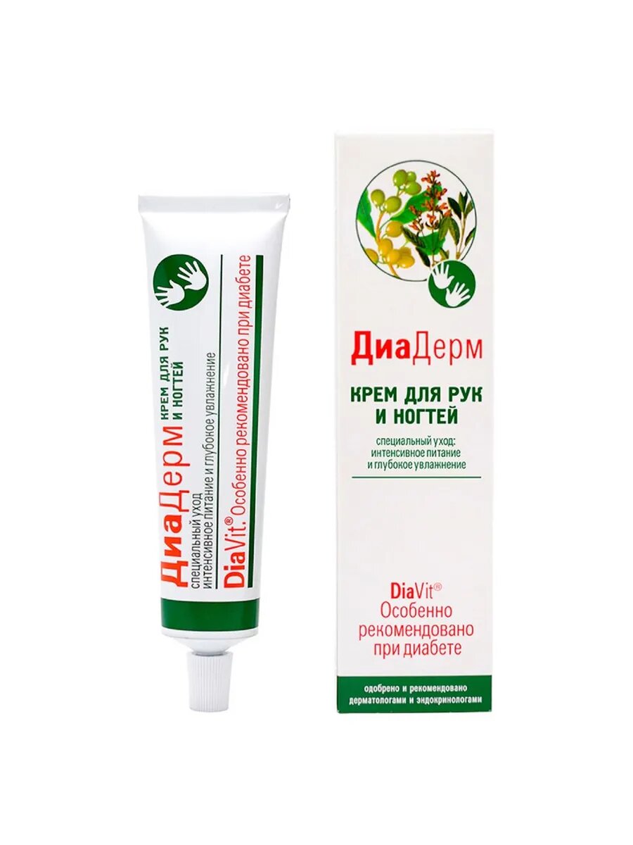 ДиаДерм крем для рук и ногтей, крем для рук, 75 мл, 1шт.