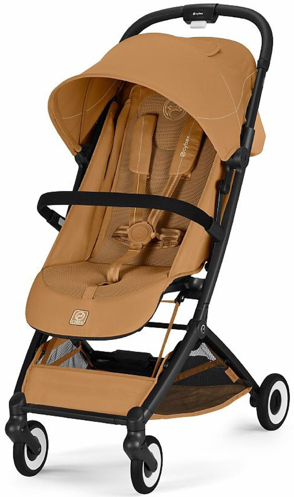 Cybex Orfeo (Cinnamon Yellow 2026 с дождевиком и бампером)