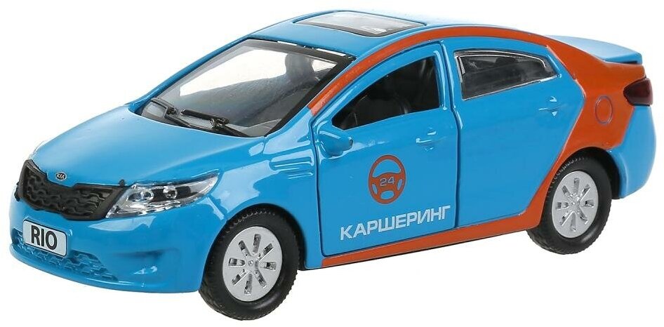 Модель машины Технопарк KIA Rio, Каршеринг, инерционная RIО-12DЕL-ВU