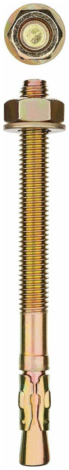 Анкер клиновой, М8 x 120 мм, 40 шт, желтопассивированный, ЗУБР