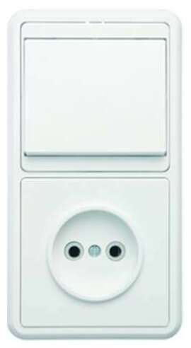 Блок БКВР-037 Бэлла (1-кл. выкл. + розетка) Кунцево 5815