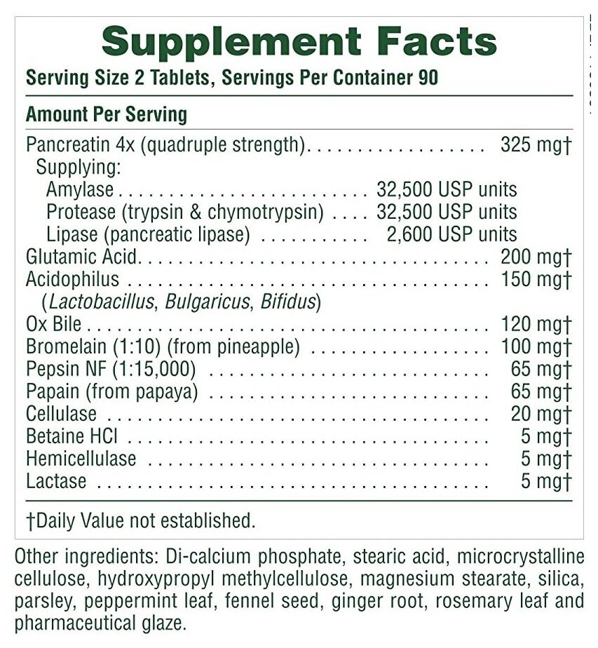 Natures Plus Ultra-Zyme (Пищевая поддержка для здорового пищеварения и общего самочувствия) 90 таблеток (NaturesPlus)