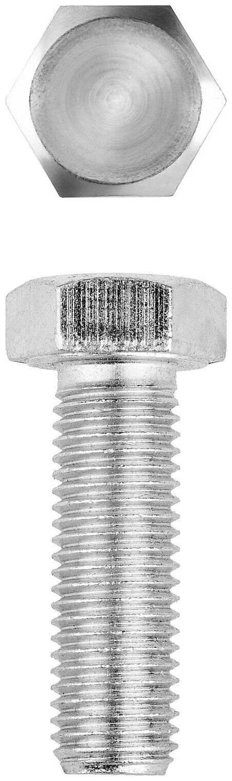 Болт ГОСТ 7798-70, M16 x 60 мм, 5 кг, кл. пр. 5.8, оцинкованный, ЗУБР