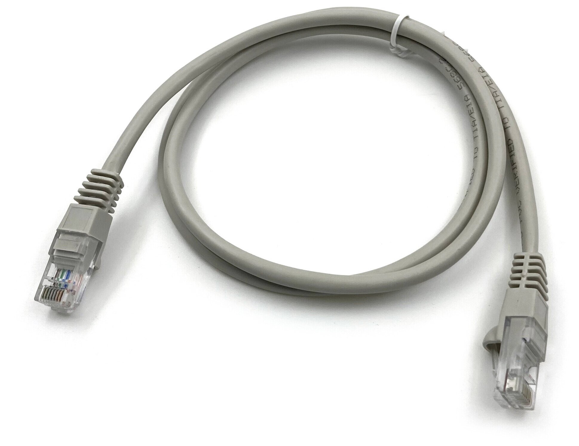 Патч-корд Buro UTP 4 пары cat5E CCA molded 1м серый RJ-45 (m)-RJ-45 (m)