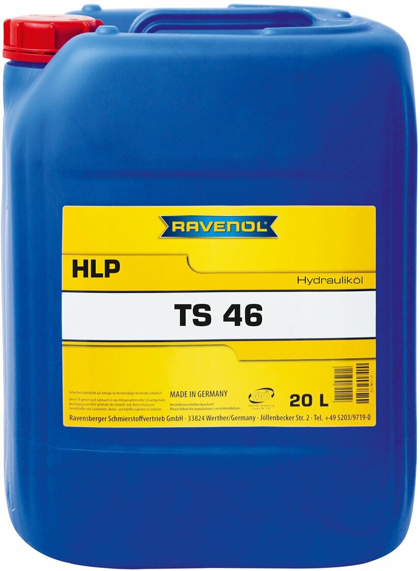 Гидравлическое масло RAVENOL Hydraulikoel TS 46 (20л) new