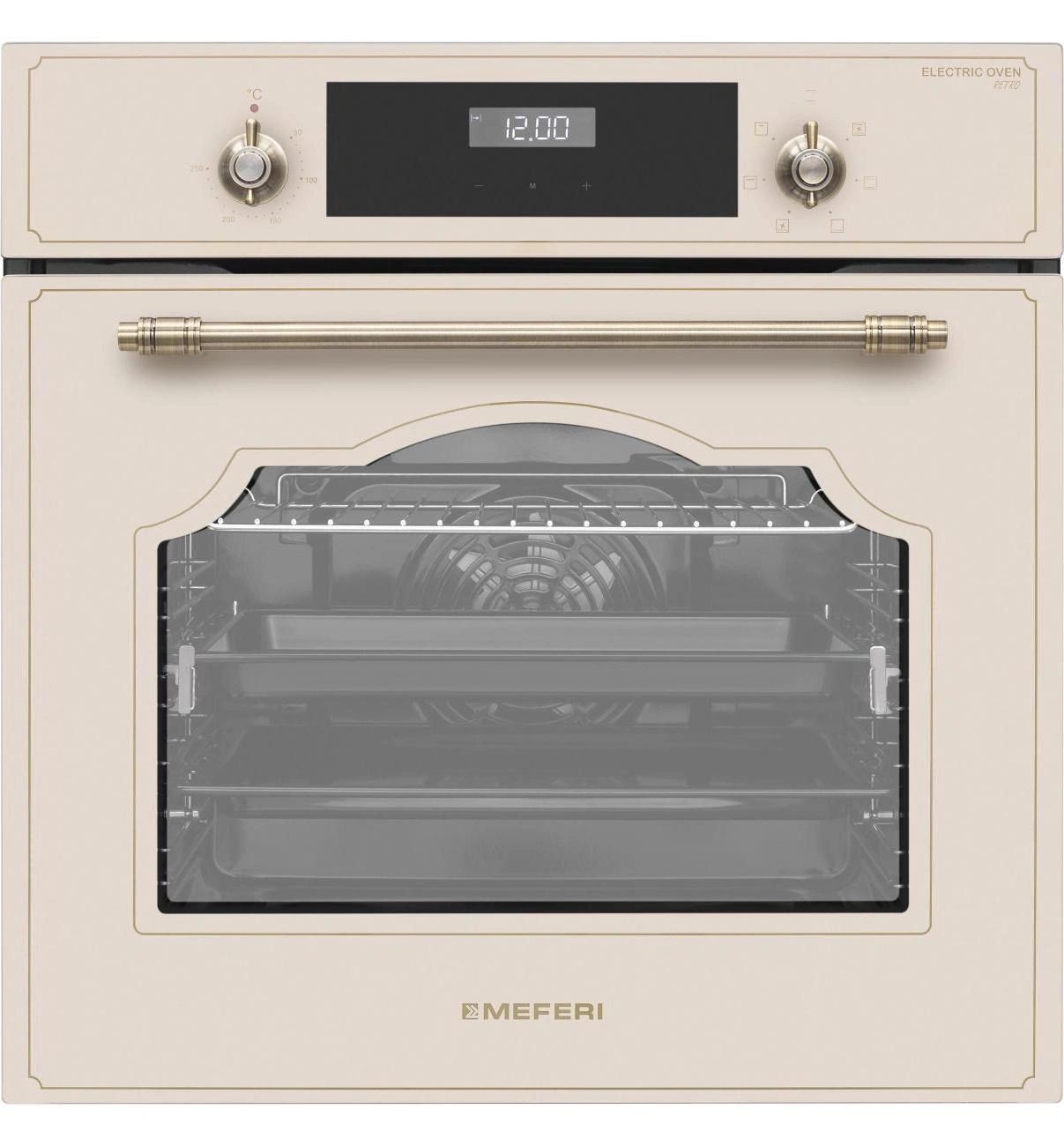 Духовой шкаф электрический MEFERI MEO606BG RETRO с грилем, 60см