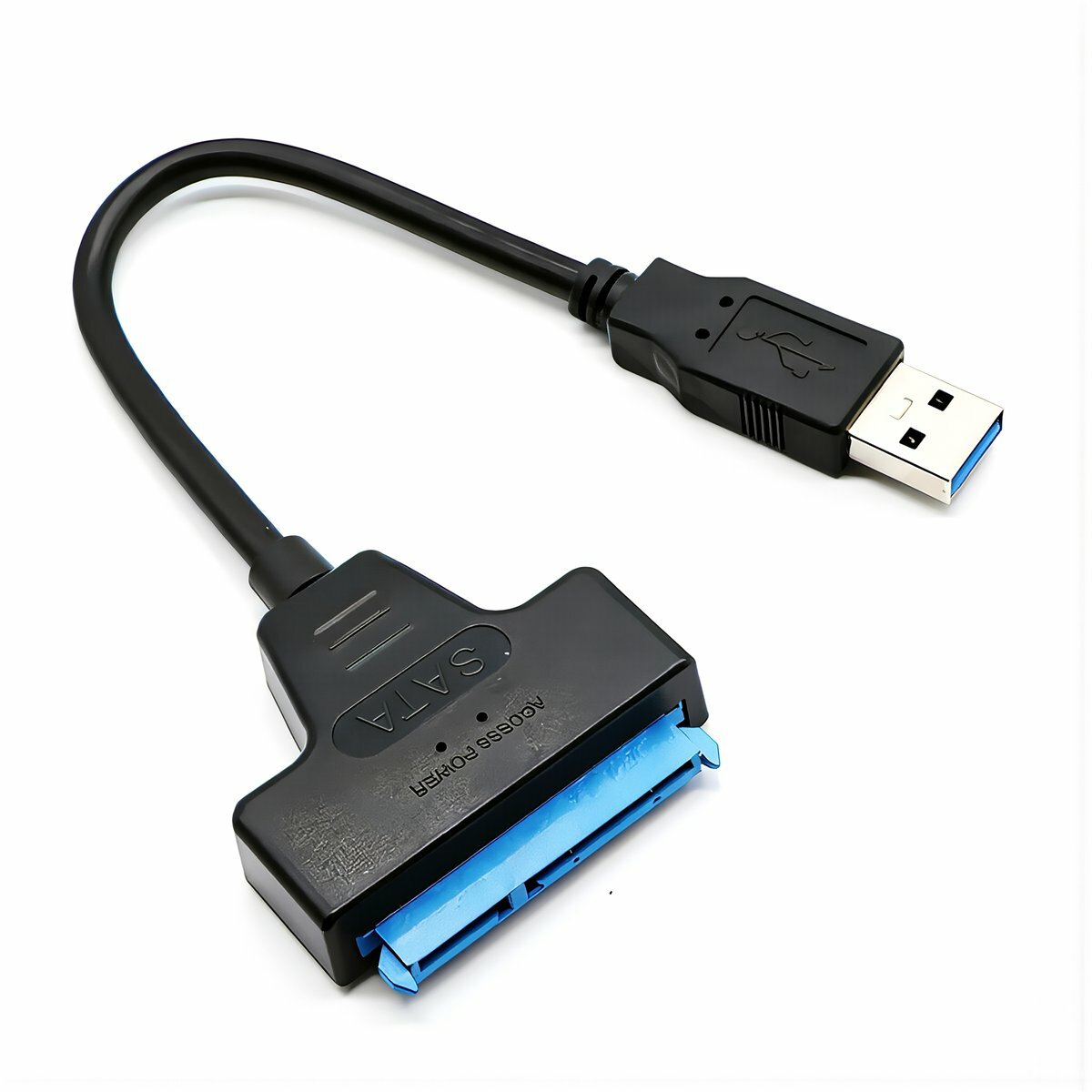 Кабель переходник USB3.0 на SATA поддерживает диски 2.5 дюймов SSD HDD с дополнительным портом питания DC