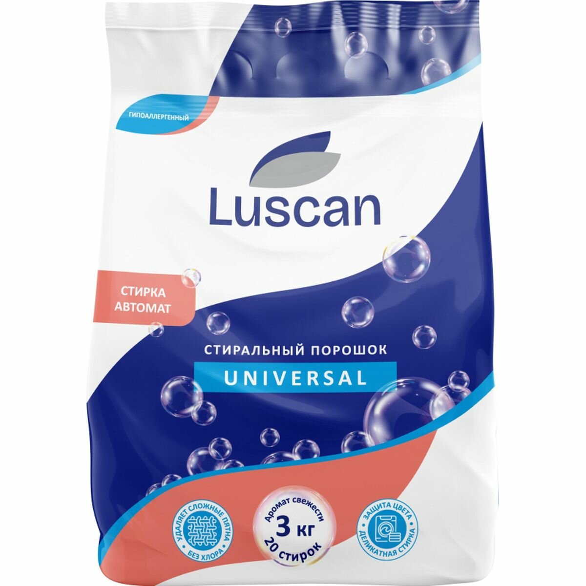 Стиральный порошок-автомат Luscan Universal, 3кг (1960680), 6шт.
