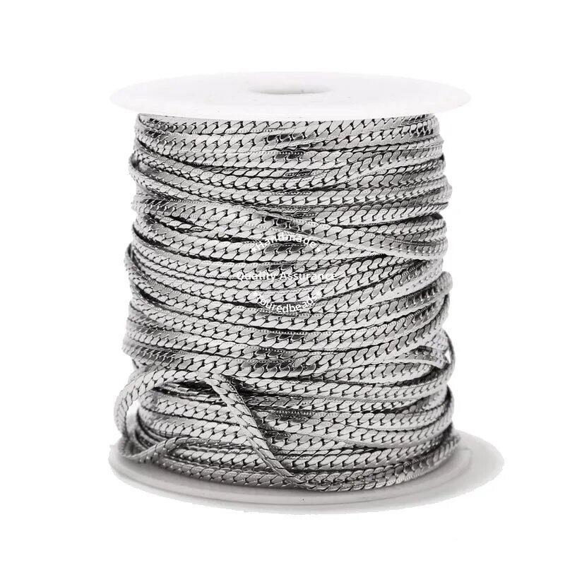 Цепочка из нержавеющей стали Touredbeads золотистого цвета 4 мм 1 метр 4mm Steel Cuban