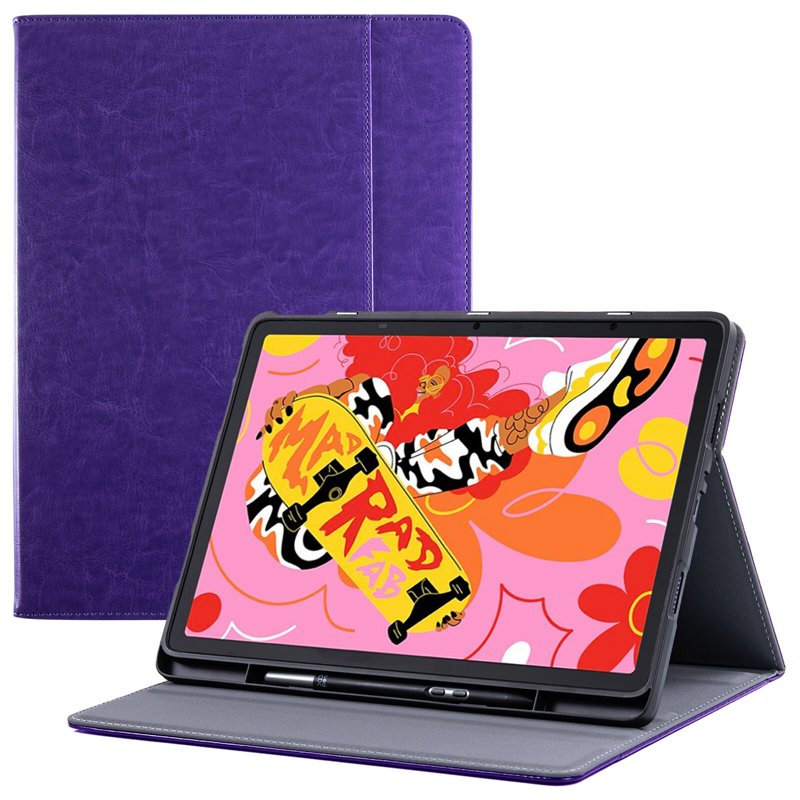 Чехол для XPPen Magic Drawing Pad 12.2, многорагловая подставка для просмотра, чехол из искусственной кожи с держателем для ручки, карман, автоматический сон/пробуждение