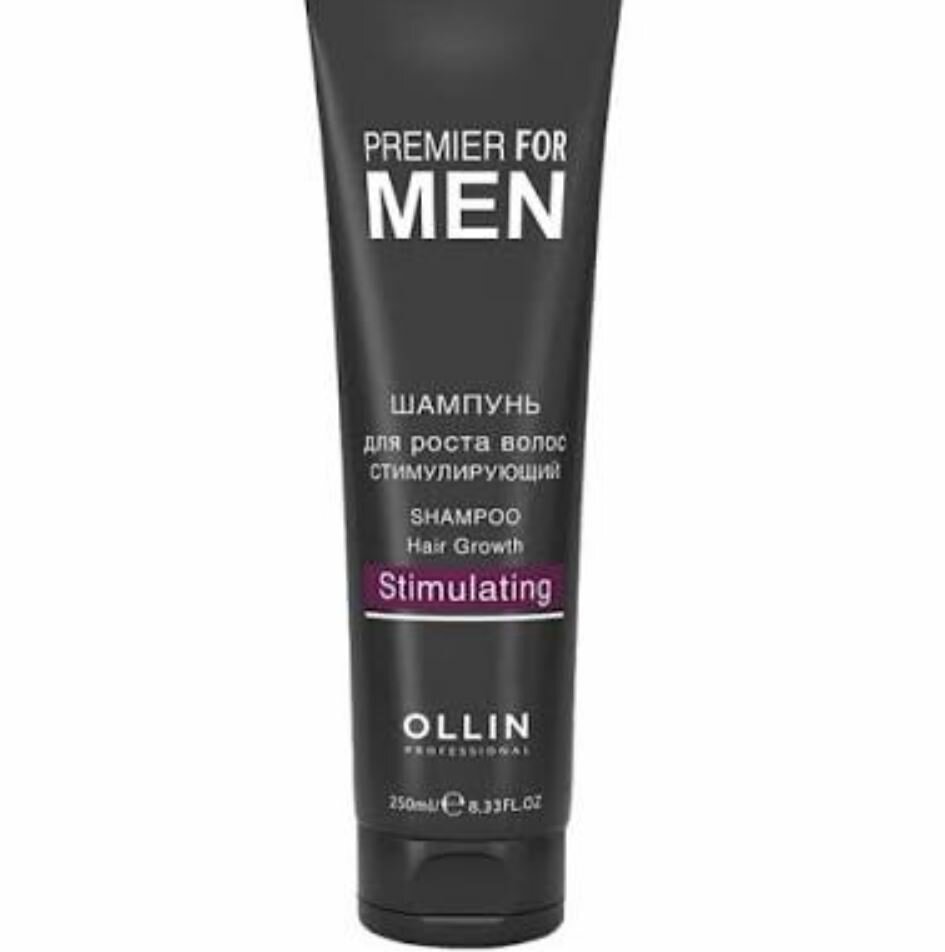 OLLIN, Premier For MEN, Stimulating, Шампунь для роста волос стимулирующий, 250 мл