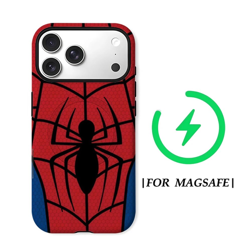 Чехол Spider-Man для iPhone 17/16/15/14/13 Pro Max MagSafe, FC