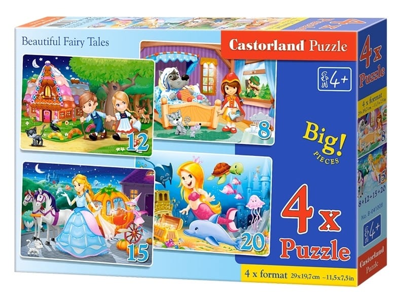 Пазл Castorland Beautiful Fairy Tales, 4 в 1, 8-12-15-20 элементов