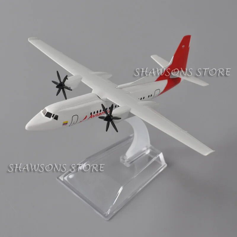 Металлическая модель самолета Fokker F50 Avianca Airliner 1:200 белый