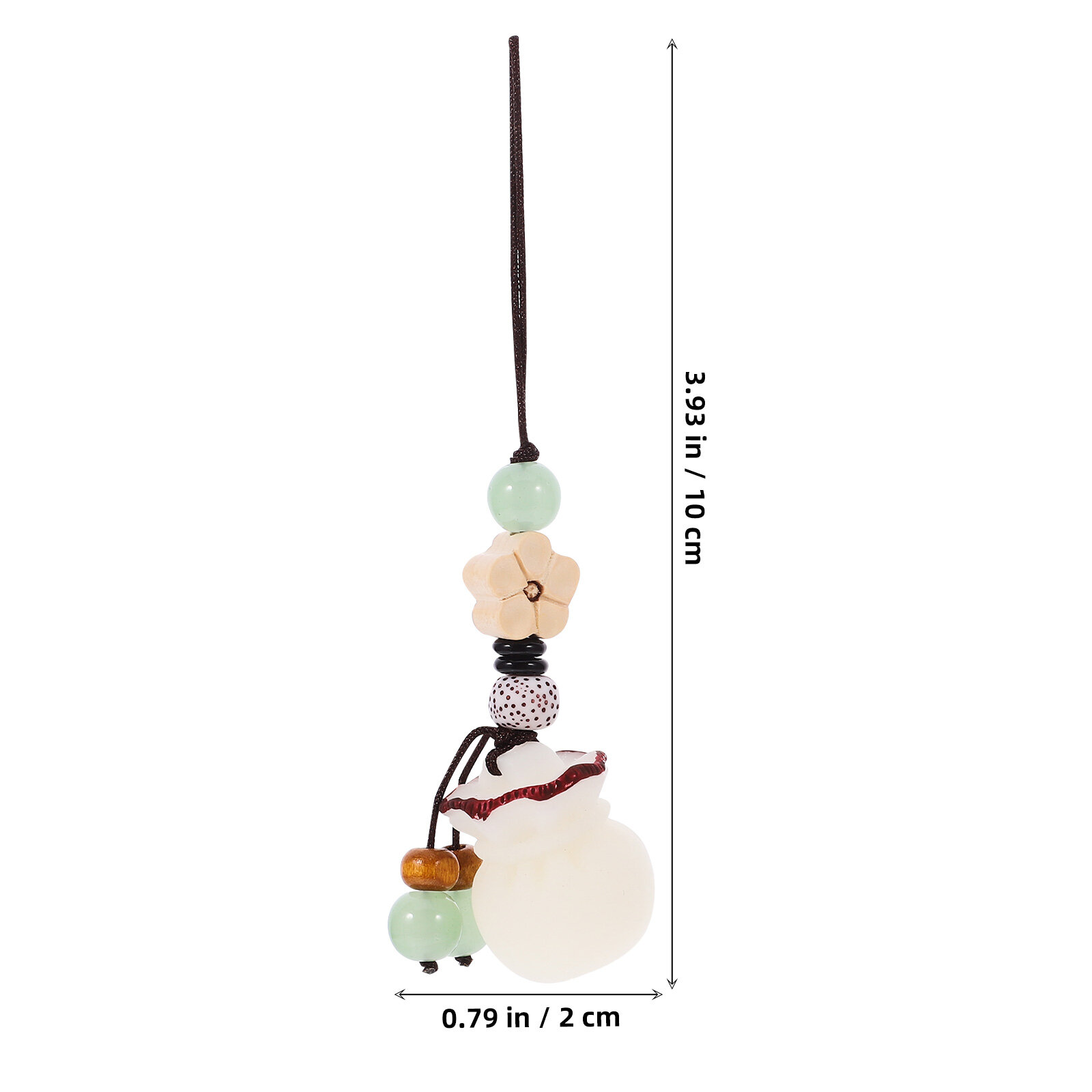 Lovely Phone Lanyard Bodhi Shaped Pendant For Bag Car Key Hanging Decor 10.00X2.00X2.00Cm