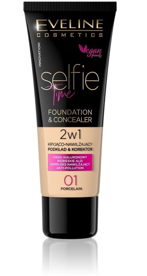 Тональный крем Eveline Cosmetics Selfie Time, 01 porcelain, 30 мл