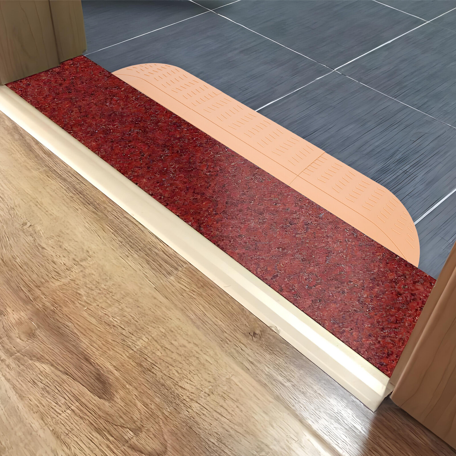 Пороговая Рампа Для Робота Пылесоса Размером 58.00X9.00X2.00Cm Цвет Бежевый