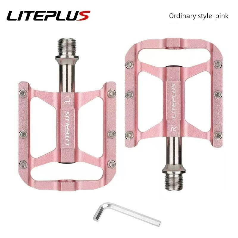 LITEPLUS алюминиевые педали для велосипеда с 3 подшипниками стандартные розовые пара для горных и шоссейных велосипедов