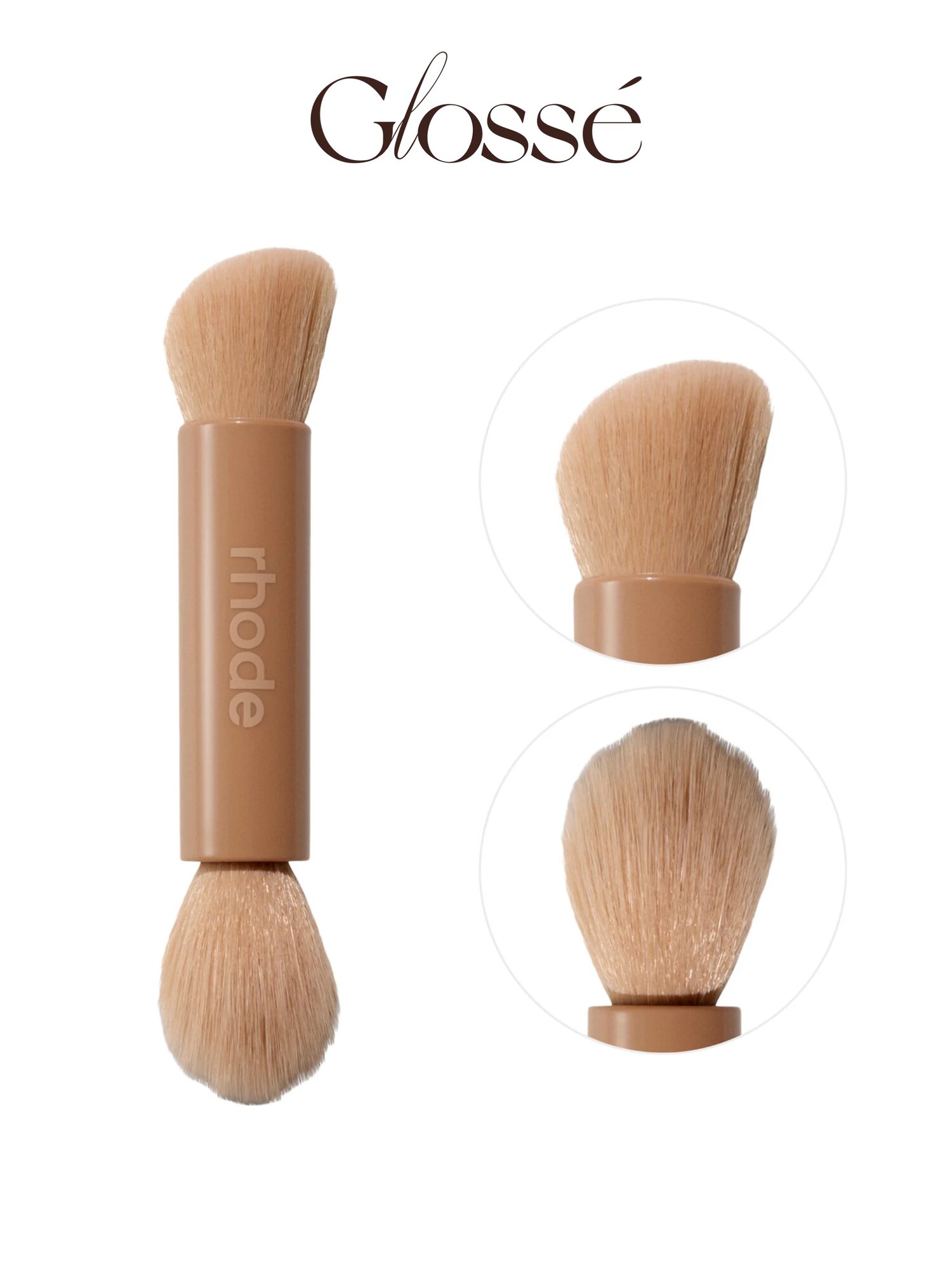 Rhode двусторонняя кисть для макияжа Pocket Brush Double-Ended Makeup Brush