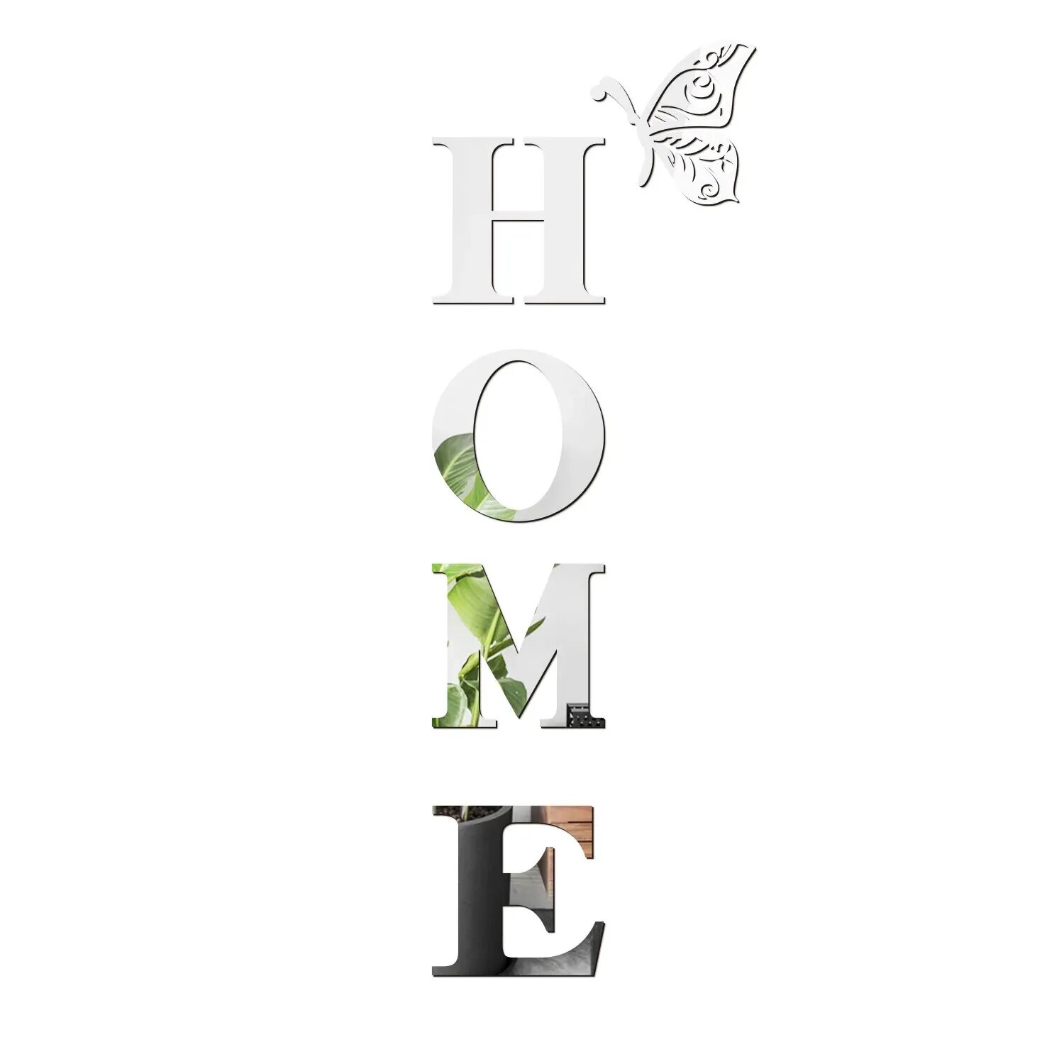 Логотип HOME Home 3D зеркальная наклейка на стену, украшение входа, украшение дома