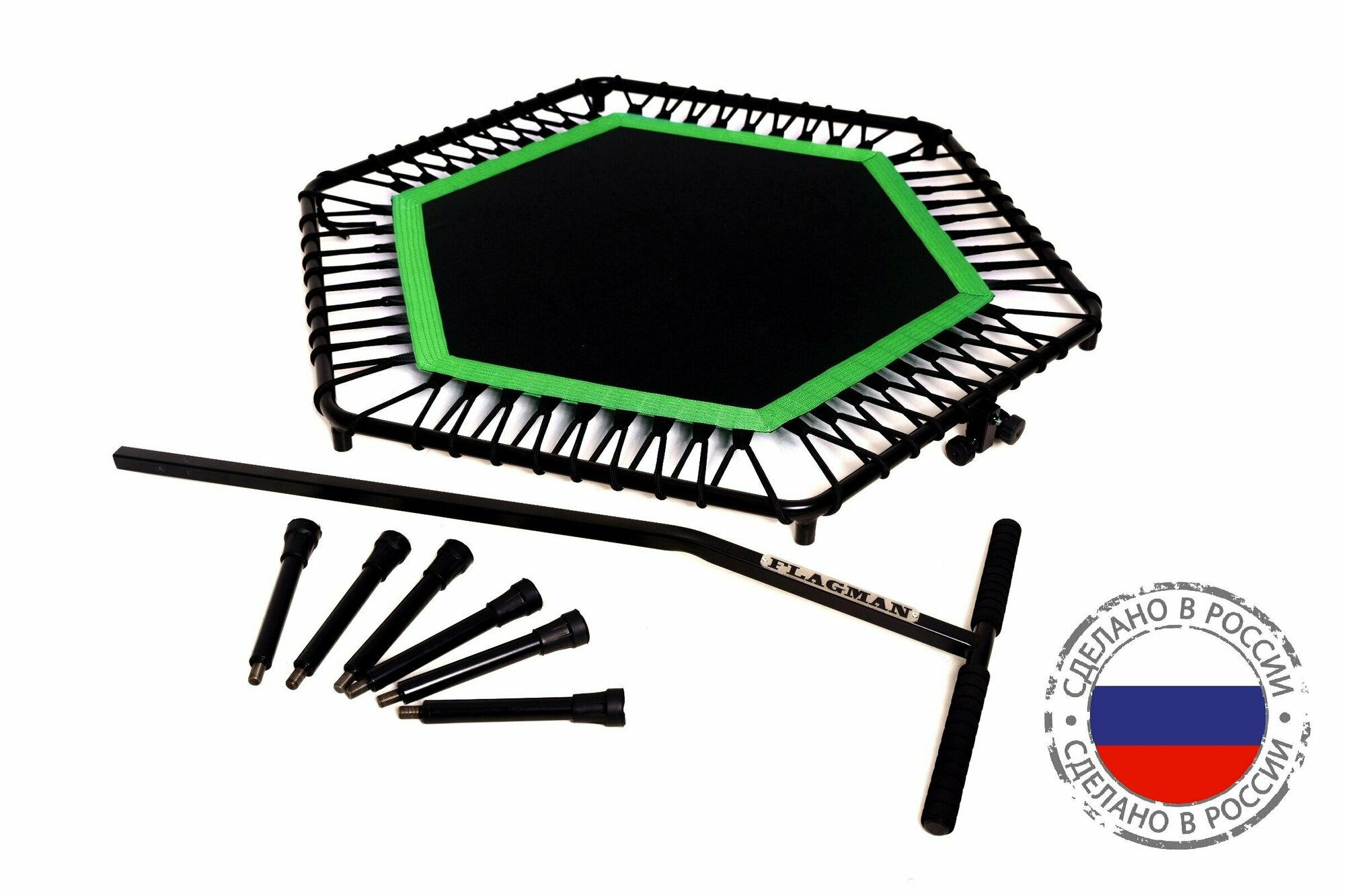 Фитнес-Батут разборный FLAGMAN для джампинга с ручкой