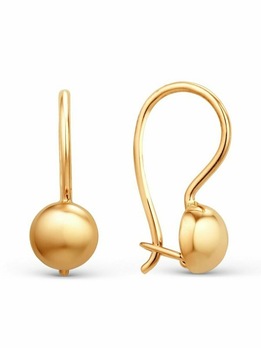 Серьги, красное золото, 585 проба