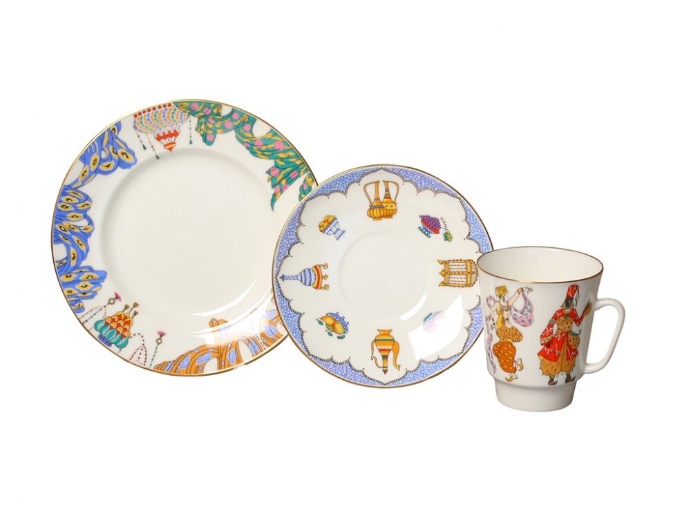 Набор кофейный ИФЗ Майская, Балет Шахерезада, 3 предмета, костяной фарфор 81.17663.00.1