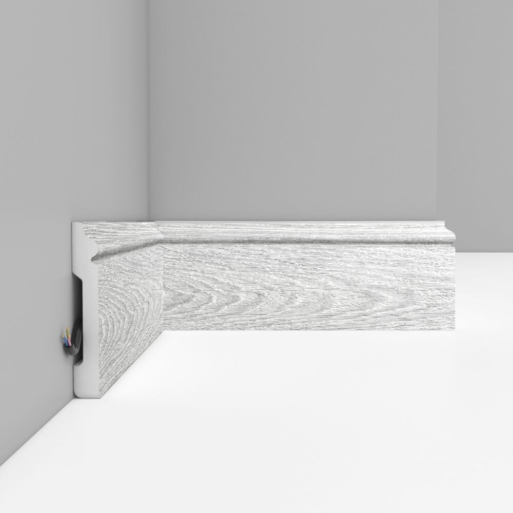 Плинтус Напольный Decomaster D005-84ДМ В79хШ13хД2400 мм / Декомастер.