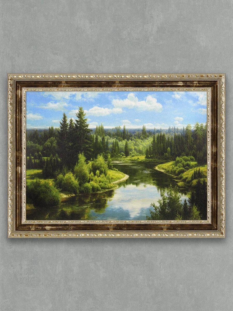 Картина на стену для интерьера Декарт настенный декор панно в раме багете в гостиную ванную детскую для офиса лофт пейзаж абстракция