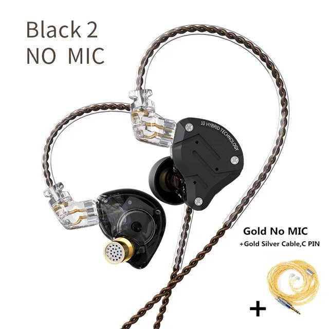 KZ ZS10 PRO Black2(SG внутриканальные наушники