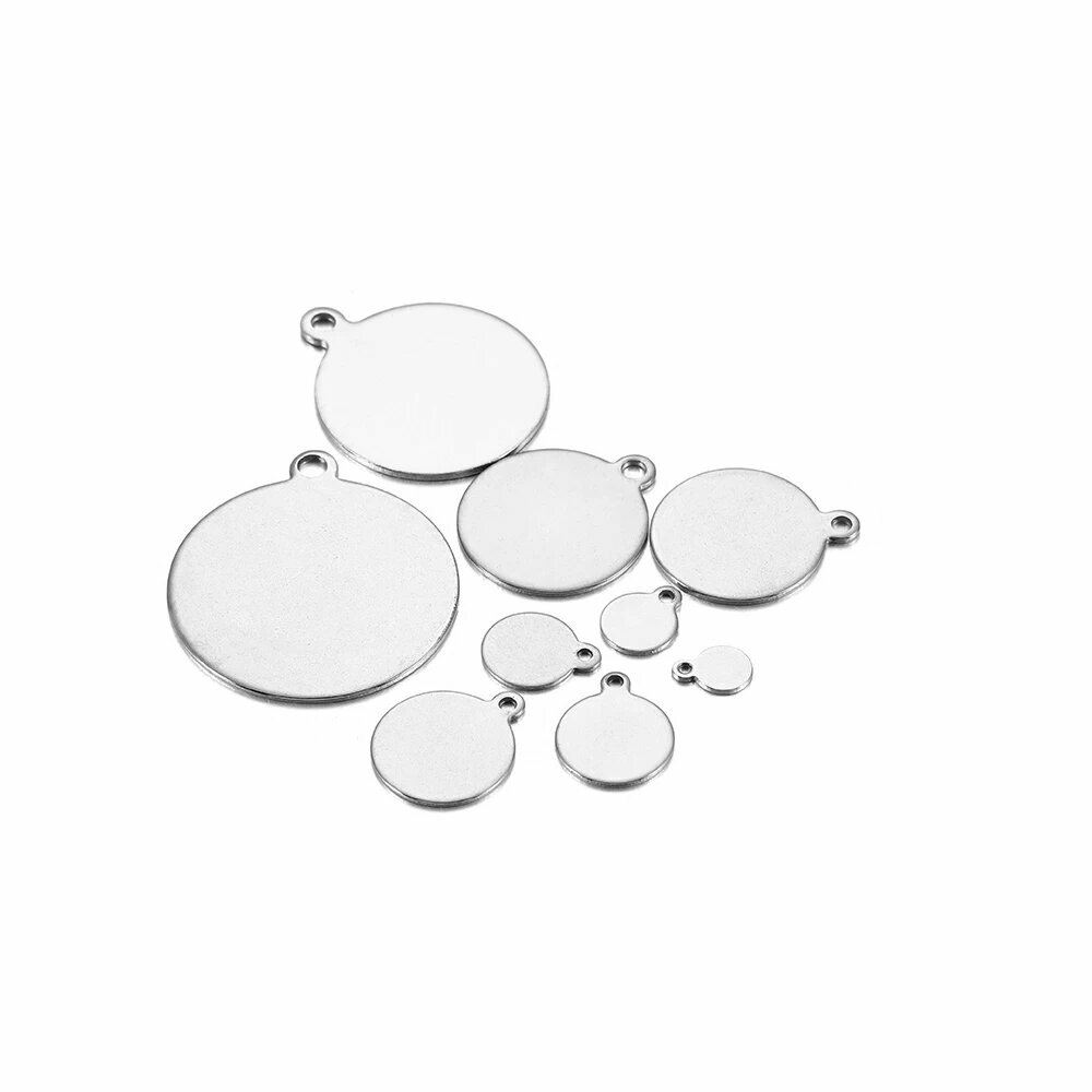 Подвески из нержавеющей стали 6mm Round 02, 200шт