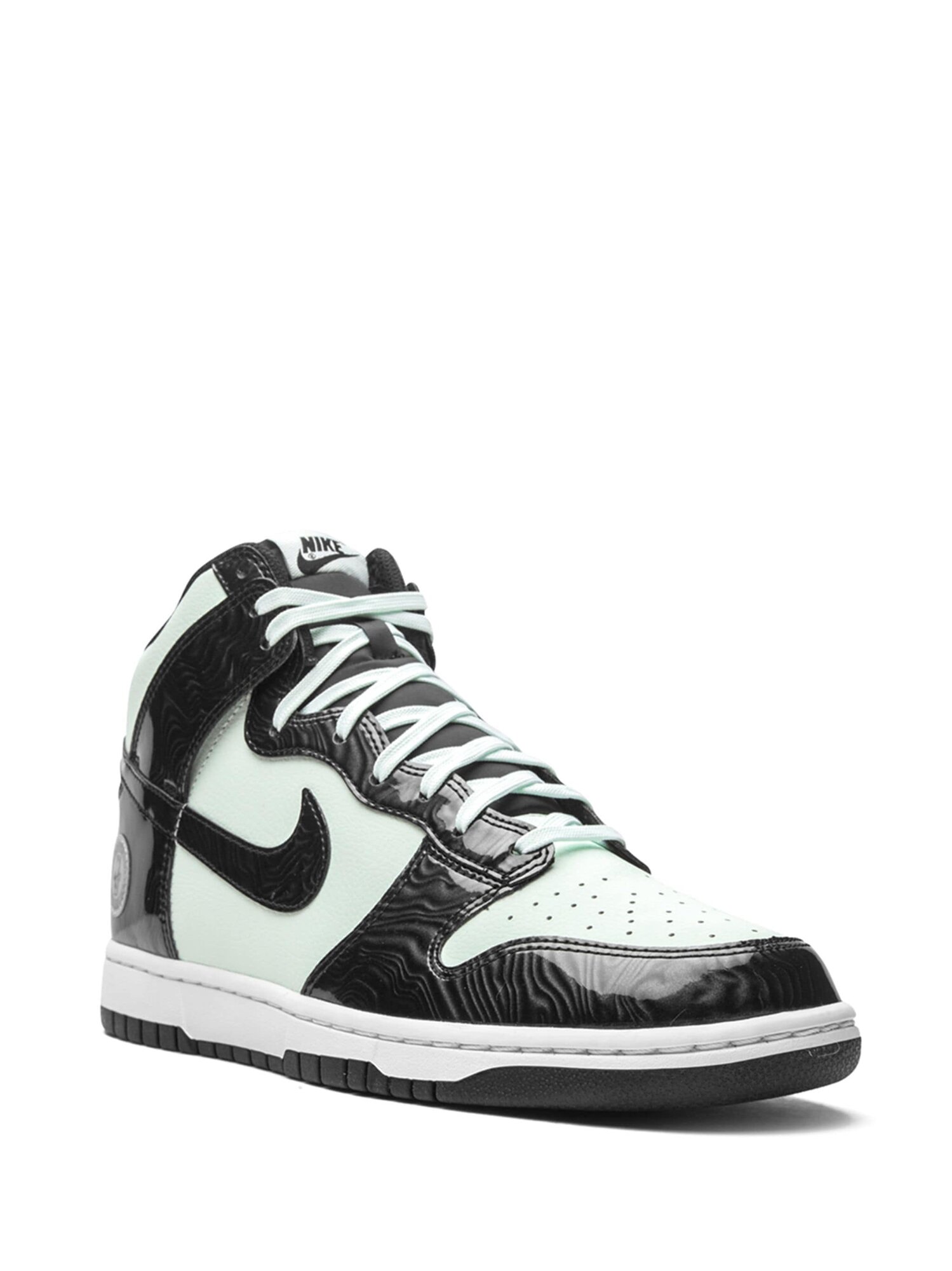 Кроссовки NIKE Dunk High SE, размер 12.5 US, black/black — фото 1