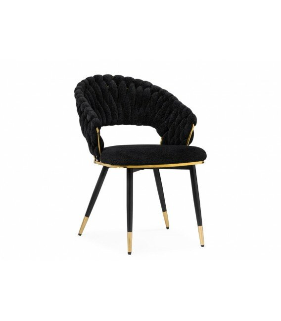 Стул на металлокаркасе Byre black / gold 915555