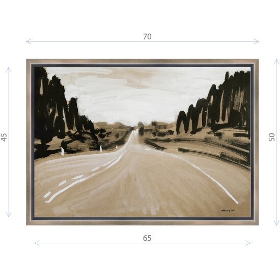Картина Декор Депо Константина Малютина Дорога Матовый холст в раме 50х70 см