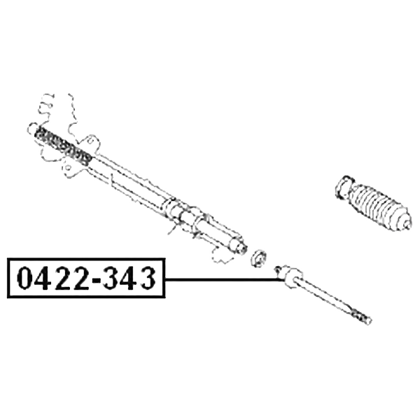 ASVA 0422-343 (MB949343 / MR333166 / MR403872) тяга рулевая