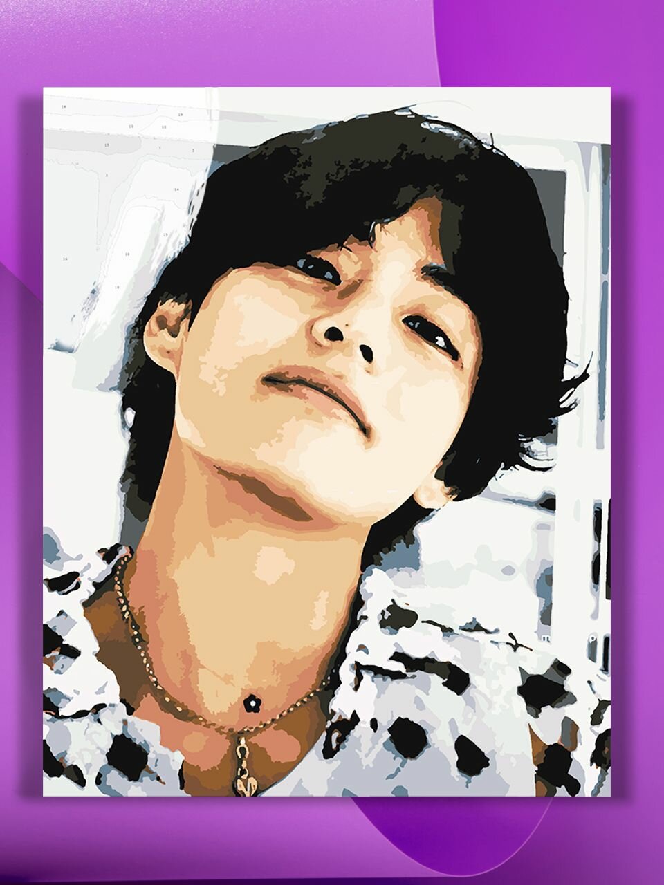 Картина по номерам на холсте BTS Ким Тэхен 3, 40 х 50 см