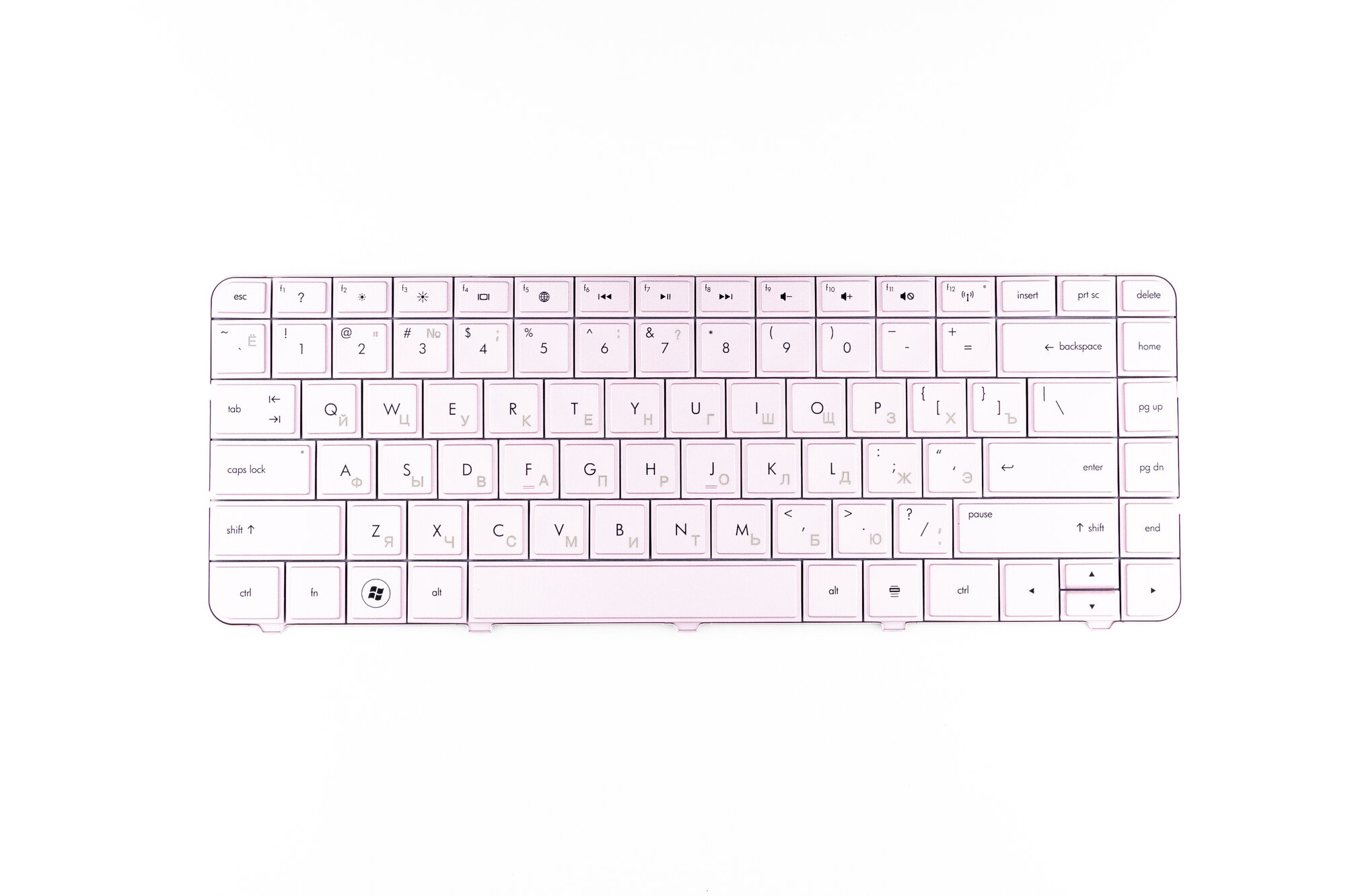 Клавиатура для HP Pavilion G6-1000 розовая p/n: V121026DS1, 651763-251, 653390-251, 6037B0061001