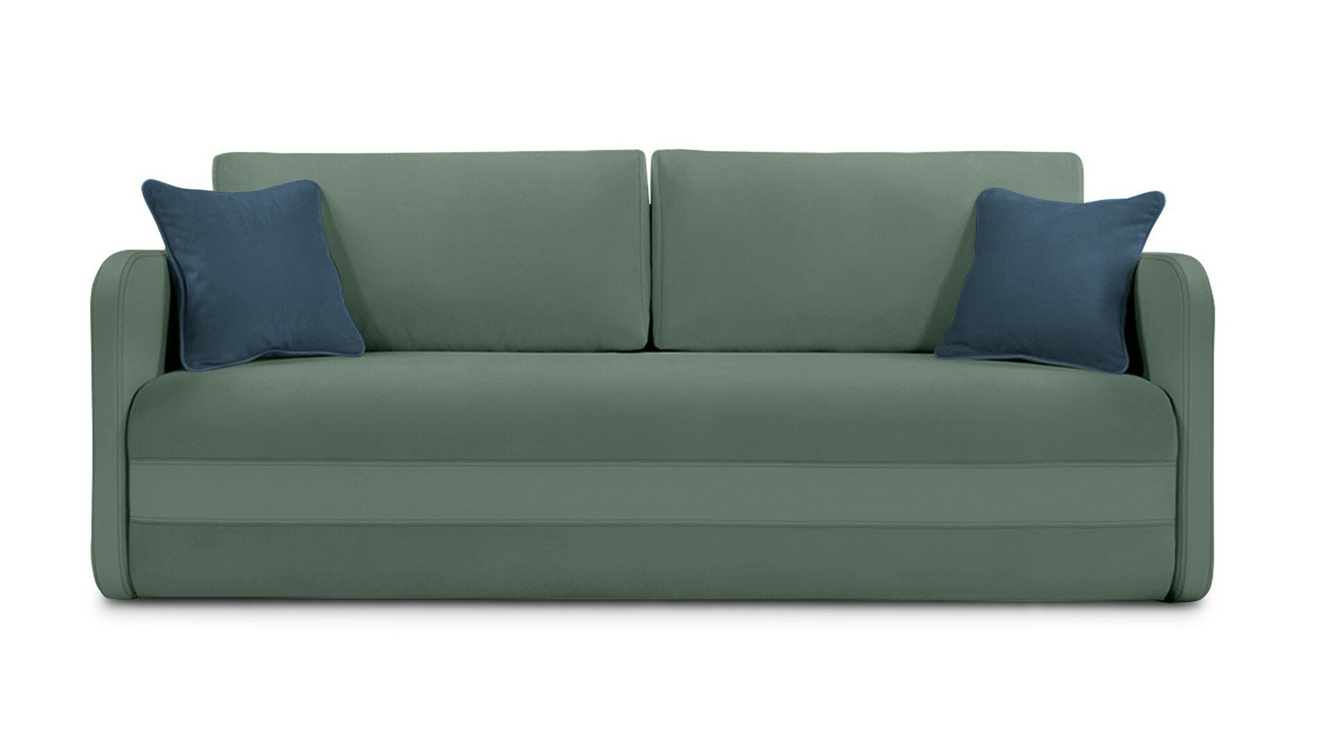 Диван Гордон Лайт Vivaldi 10 NEW 208x94x80 см, зеленый Велюр, еврокнижка GOODFORM