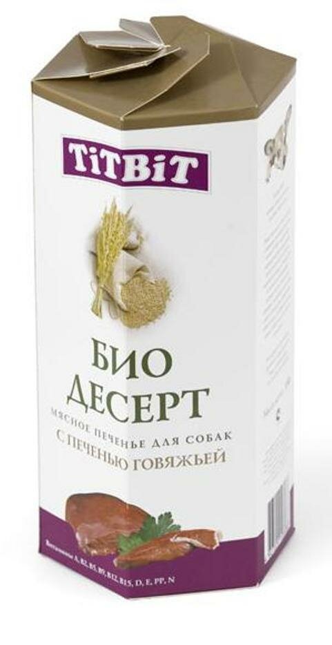 Лакомство TIT BIT БИО десерт для собак печенье с печенью (мини х 2)