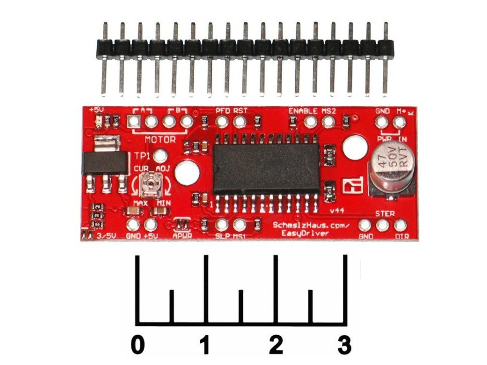 Радиоконструктор Arduino драйвер шагового двигателя 7-30V 0-5Vупр V44 A3967