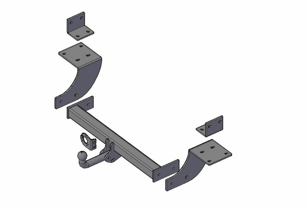 Фаркоп Chevrolet TrailBlazer 2012-2014, условно-съемный,(без электрики) Трейлер.9460