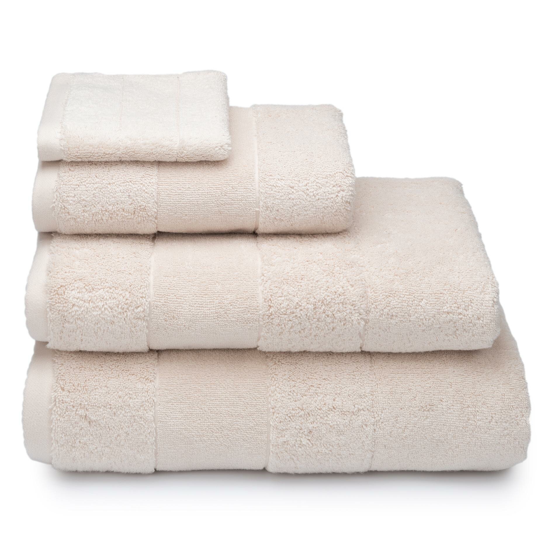 Полотенце махровое 50х100 см для ванной, лица и рук, Cleanelly Tenerezza молочное, 1 штука