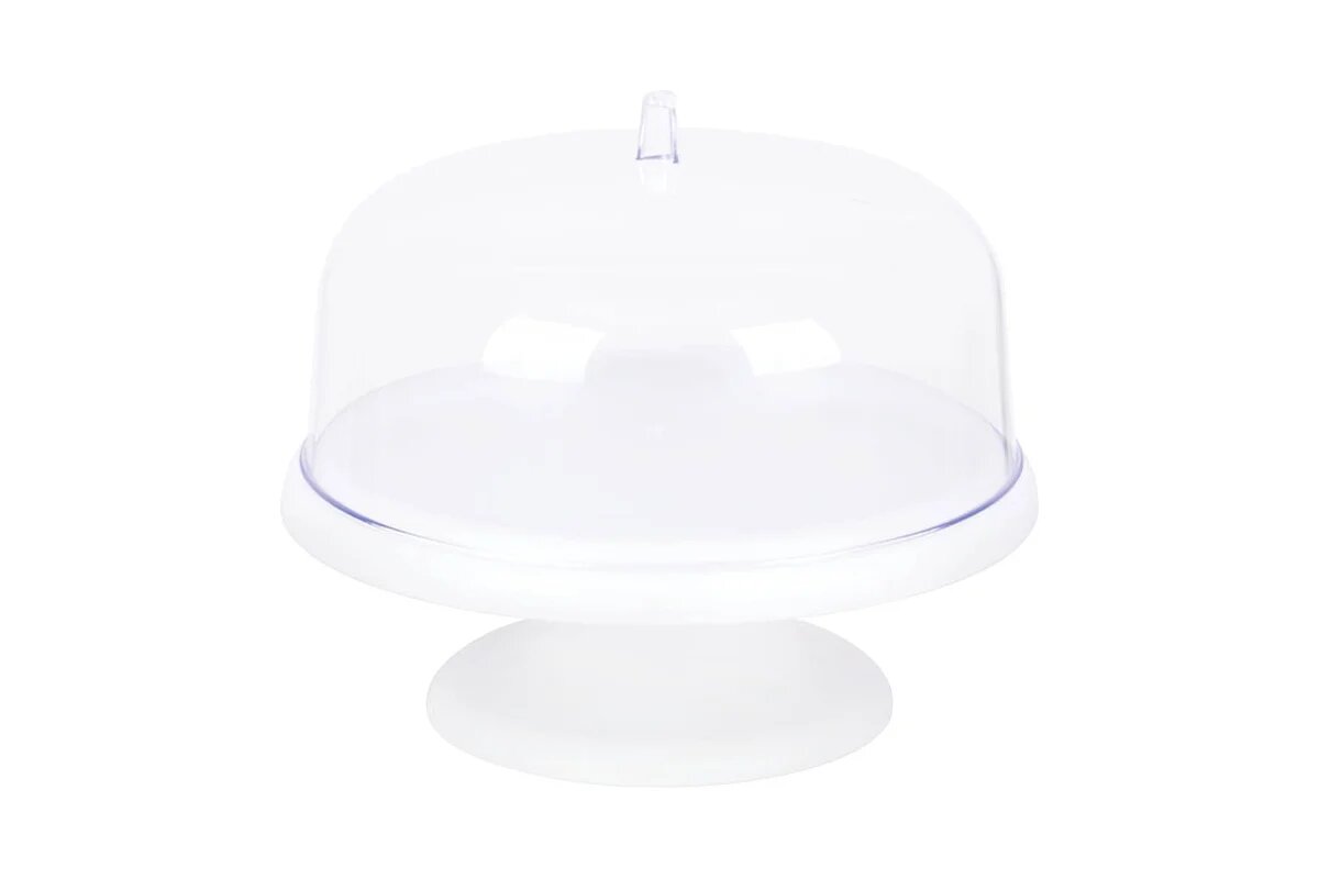 IDEA М 1119 Тортница на ножке декоративная стеклянная подставка для торта с крышкой