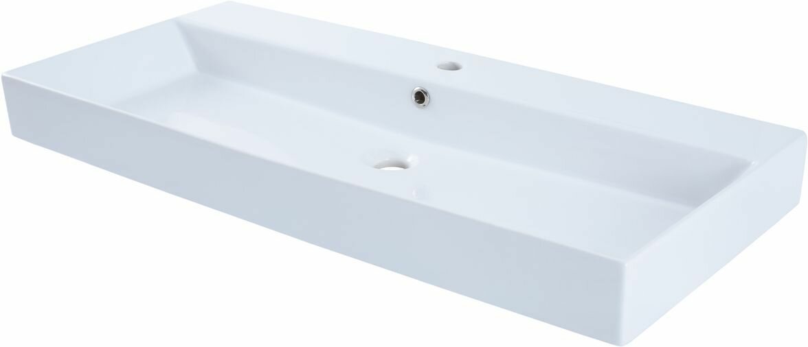 Раковина для ванной накладная Sanovit Luxury 100 см, модель 17100, для тумбы, белая