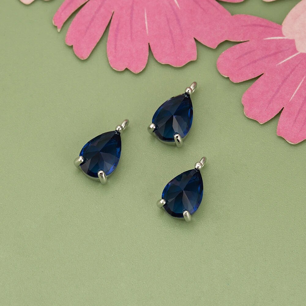 YEGUI ME32 подвески из золота с родиевым покрытием 10 шт Темно-синий, ME3215B