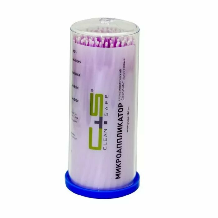 Микроаппликатор стоматологический Clean + Safe® одноразовый Superfine, цвет розовый